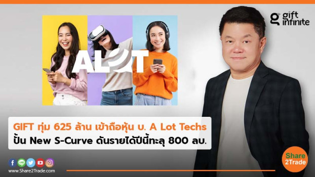 GIFT ทุ่ม 625 ล้าน เข้าถือหุ้น บ. A Lot Techs ปั้น New S-Curve ดันรายได้ปีนี้ทะลุ 800 ลบ ...